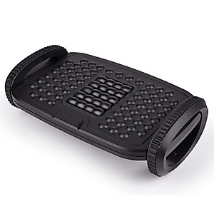 Under Desk Footrest - Auslar Office Foot Rest with Massage Texture and Roller, Ergonomic Foot Rest with 2 Height Position, Rocking Design for Home, Office