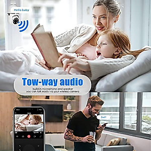 JTOMYX Light Bulb Camera, 2 Pack Wireless Light Bulb Security Camera for Home Surveillance, 360° WiFi Nanny Cam with Motion Detection Alarm Night Vision