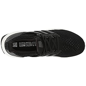 adidas Men's Ultraboost 5.0 Alphaskin Running Shoe, Black/Black/Beam Green, 9.5