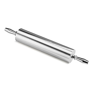 New Star Foodservice 37517 Extra Heavy Duty Restaurant Aluminum Rolling Pin, 15", Silver