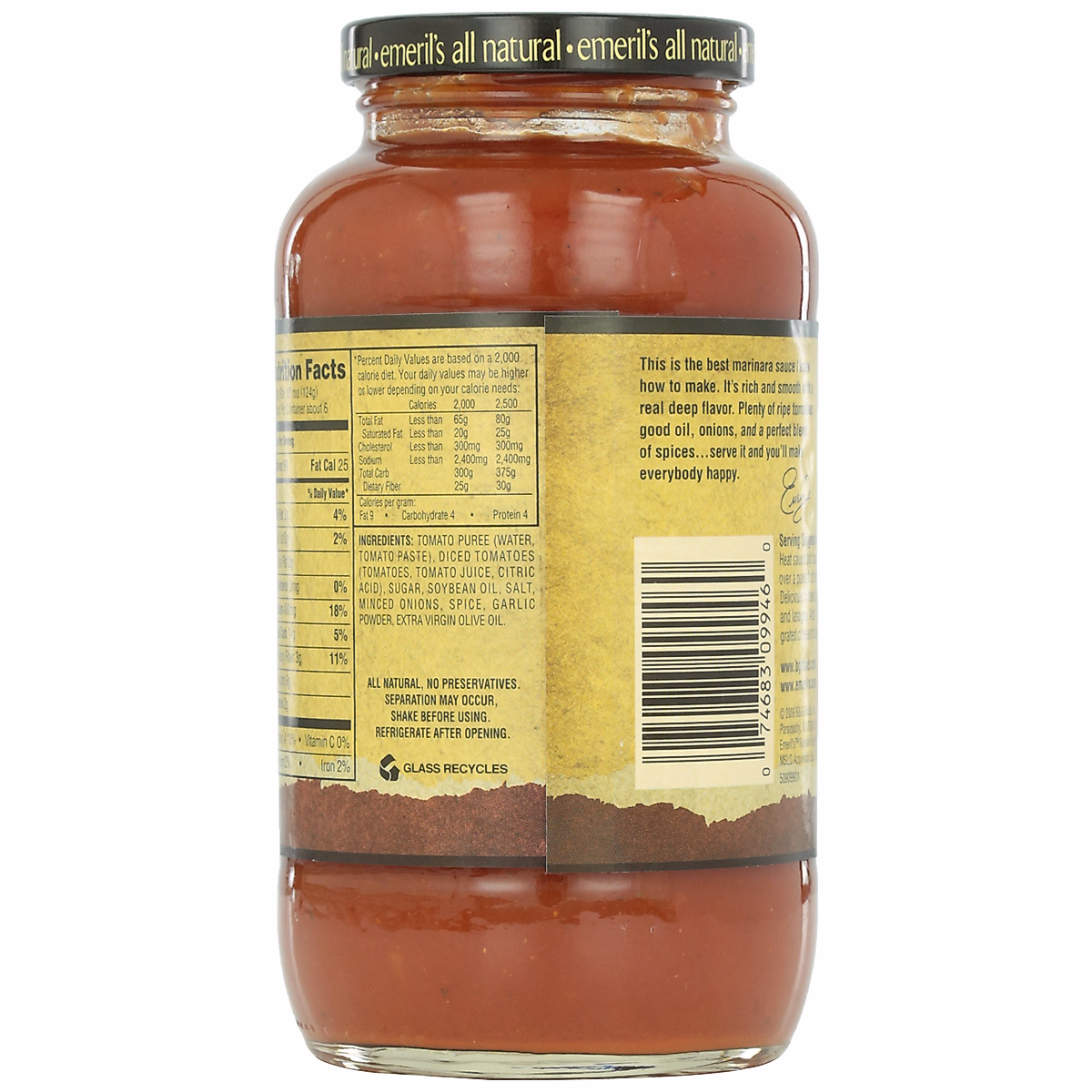 Emeril's Pasta Sauce, Marinara, 25 Ounce