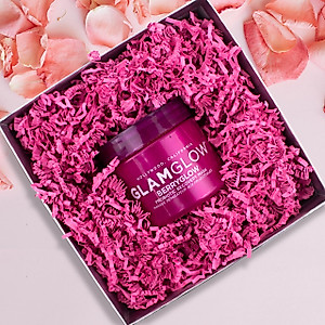 MagicWater Supply Soft & Thin Cut Crinkle Paper Shred Filler (1/2 LB) for Gift Wrapping & Basket Filling - Raspberry