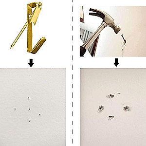 Cusstally 320 PCS Hooks with Duty Hangers Hooks for Hard Walls Kit