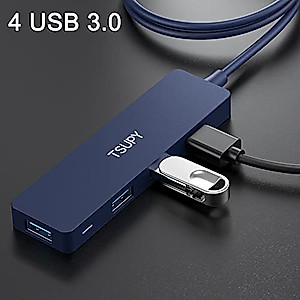 USB 3.0 HUB,TSUPY USB HUB 4 Port USB 3.0 Expander USB Data Hub with 3.3ft Extended Cable, Ultra Slim Portable Multiport USB 3.0 Splitter for MacBook,Laptop,PS4,Surface Pro,Printer,Mobile HDD