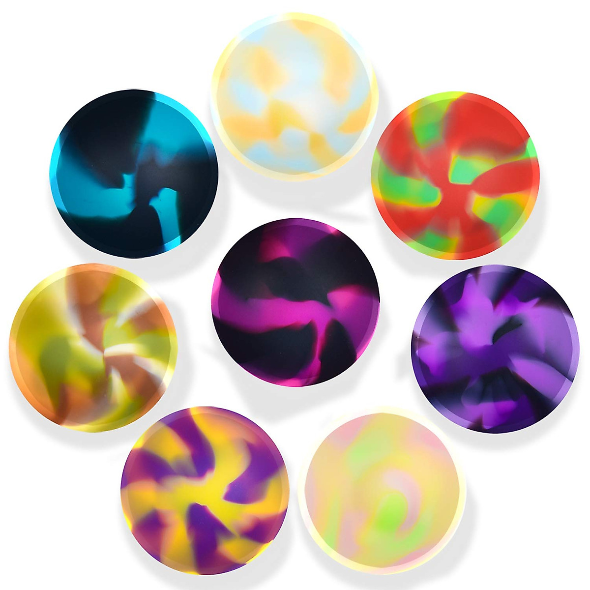 Coopay 8 Pieces Mini Silicone Bowls Multicolor Pinch Bowls Heat Resistant Snack Bowls Prep and Serve Bowls, Unbreakable, Flexible, 1.75 Oz (Mixed Colors)