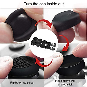 SIKEMAY Silicone Printing Cover Skin for PS5 Controller Grip, Protective Case for PlayStation 5 Accessories with 10 Thumb Grip Caps