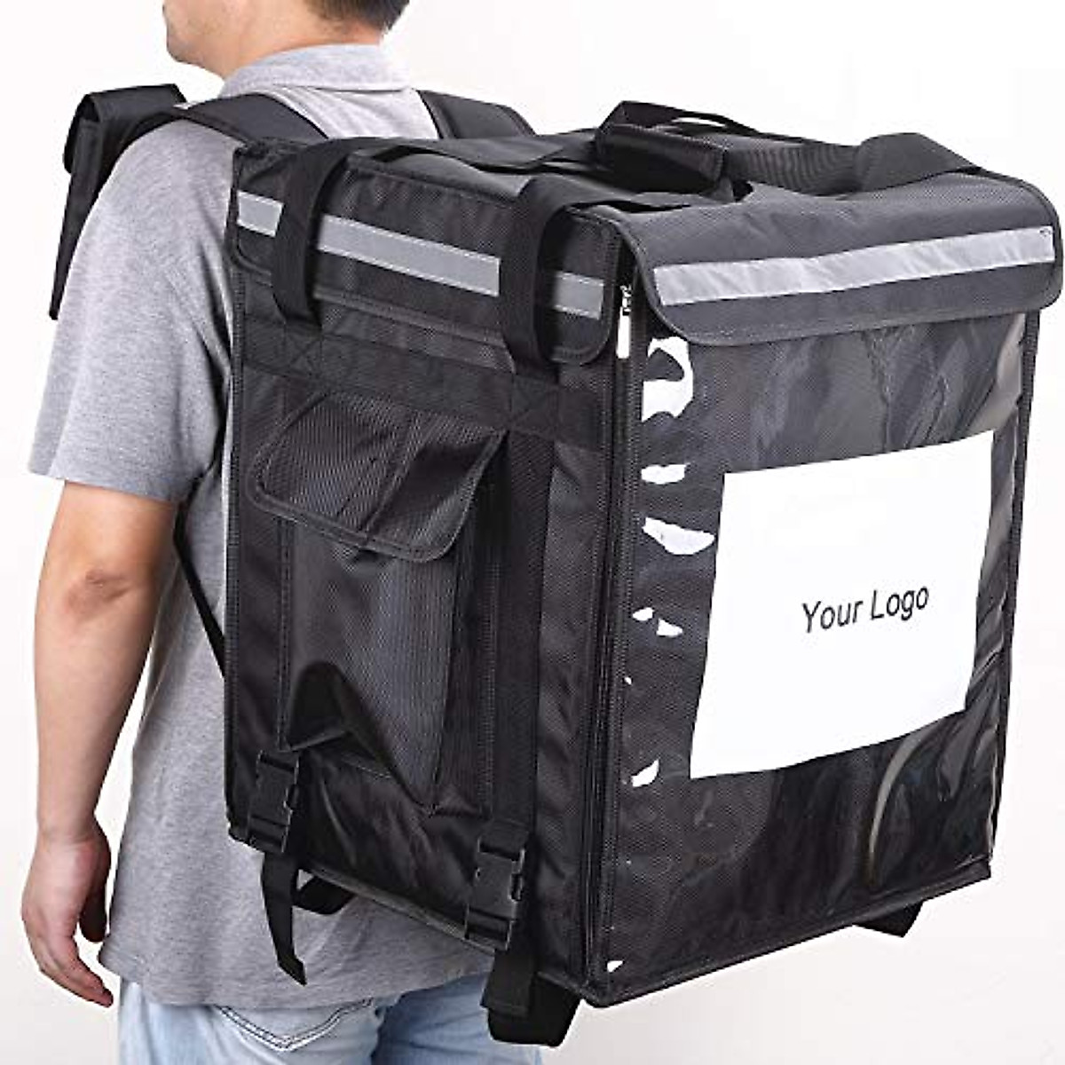 Richway 96L Big Capacity Food Delivery Backpack, Black
