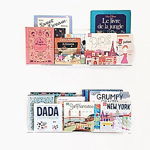 Peekaboo Clear Acrylic Shelves (24") - Set of 2