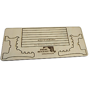 Baltimore Bench Kit Miniature Replica Wood Craft Desk Display