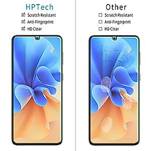 HPTech (2 Pack) Designed For Samsung Galaxy S21, Galaxy S21 5G - 6.2 inch Tempered Glass Screen Protector, Support Fingerprint Reader, Anti Scratch, Bubble Free, Case Friendly