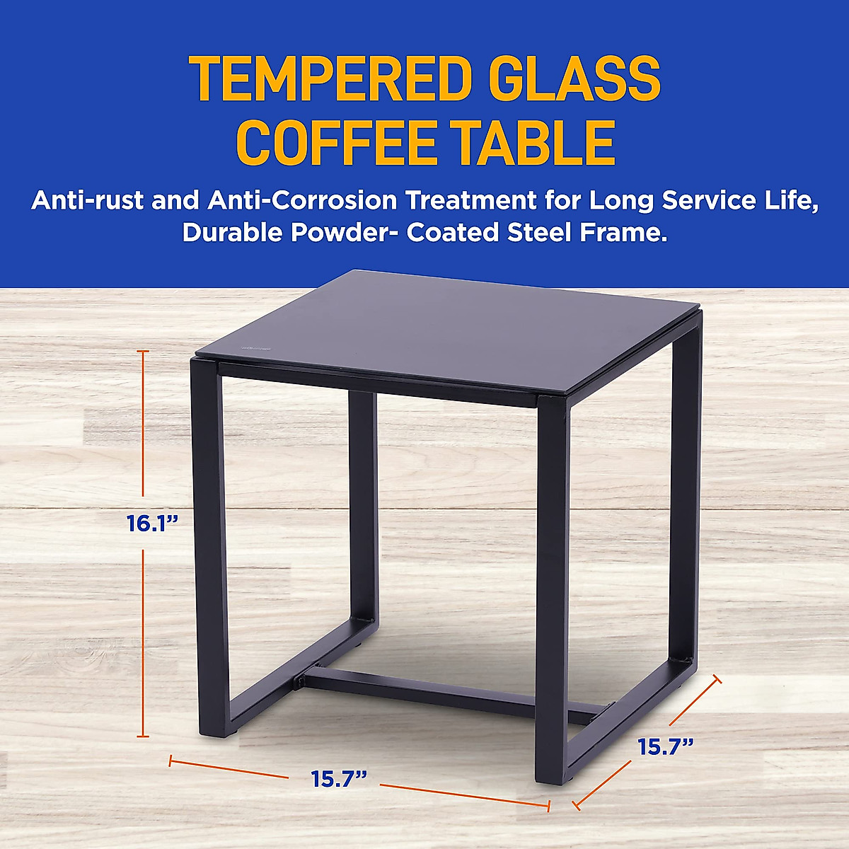 Patio Outdoor Rattan Furniture Set, 3 Pcs. Per Set - Includes 2 Single Chairs with Soft Cushion and 1 Glass-top Coffee Table, Black Weather-Resistant Resin Wicker Rattan