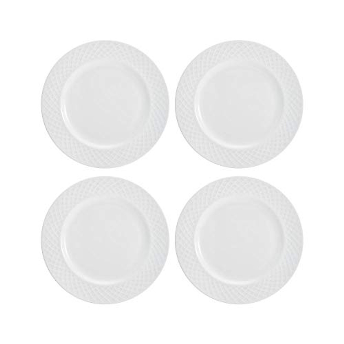 Mikasa Trellis 16 Piece Dinnerware Set, Service for 4, White