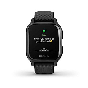 Garmin Venu Sq Music, GPS Smartwatch with Bright Touchscreen Display, Features Music and Up to 6 Days of Battery Life, Black (Renewed)