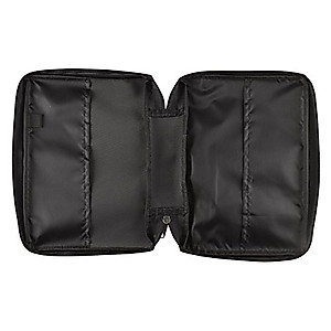 Christian Art Gifts Men/Women's Bible Cover Jesus Fish, Black Canvas, Large