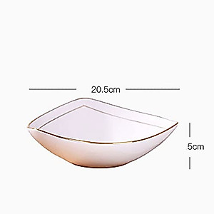 KOWMcp Dinner Plates 20.5 * 5cm White Rectangular Dinner Platter, Restaurant Dessert Plates for Appetizers, Snacks, Sushi, Lunch, Chips, Party