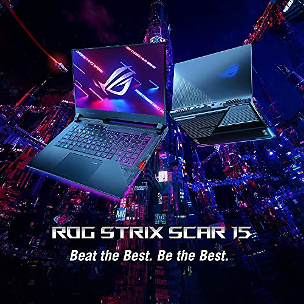 ASUS ROG Strix Scar 15 VR-Ready Gaming Laptop, 15.6”300Hz IPS FHD, AMD Ryzen 9 5900HX (4.60GHz 8 core), RGB Backlit KB, GeForce RTX 3080 (130W), Win 10, w/ Accessories (64GB RAM | 4TB PCIe SSD)