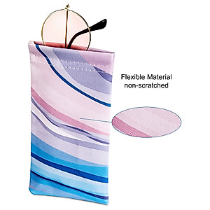 12 Pieces Squeeze Top Sunglasses Pouch Eyeglass Cases Eyeglass Holder Storage