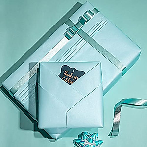 RUSPEPA Blue Matte Wrapping Paper - Solid Color Pearly - lustre Paper Perfect for Wedding, Birthday, Christmas, Baby Shower -17 Inches X 32.8 Feet