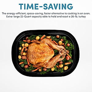 AROMA 22Qt. Roaster Oven with self basting lid stainless steel