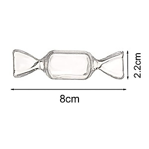 LapangZi 10 Pcs Candy Shaped Mini Box Transparent Jewelry Storage Containers Travel Plastic Containers Storage Case for Small Decorations Items