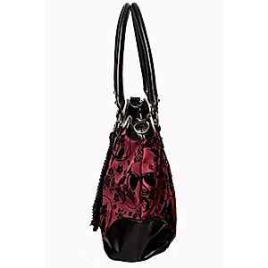 Lost Queen Women's Purse Handbag Shoulder Bag | Gothic Dark Goth Victorian (Call of the Phoenix Burgundy)