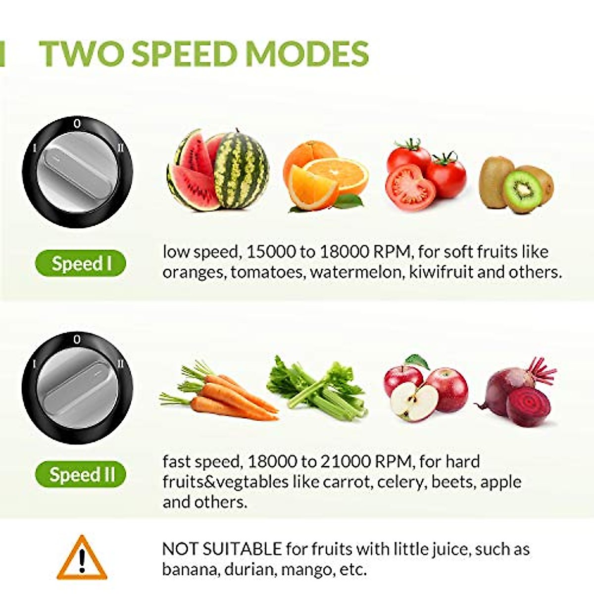 Juicer, Easehold Juicer Machines, Vegetable and Fruit Centrifugal Juicer, 600W Juice Extractor, 2-Speed Setting, Anti-Drip with Juice Jug and Pulp Container