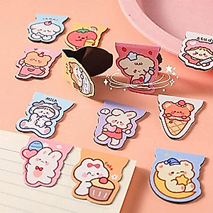 Ruifaya Cartoon Bookmark Book Page Folder Student Cute Half-fold Bookmark Bookmark Stationery Cute Magnet Pet Magnetic Custom