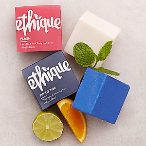 Ethique The Adventurer Gift Pack for Travelers - Shampoo, Laundry, Shaving & Stain Remover Bundle - Plastic-Free, Vegan, Cruelty-Free, Eco-Friendly, 7.4 oz (Pack of 1)