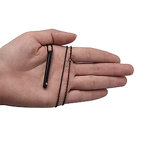 XIUDA Urn Necklace for Ashes Stainless Steel Cremation Necklace with Crystal Memorial Pendant Necklace