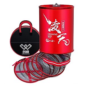 Fishing Keep Net Cage Portable Rubber Fishing Net Mesh, 5ft / 6.5ft / 8ft / 10ft Length Fish Cage Trap, Fishing Accessories Tool Fish Keep Basket with Bag (Size : 2.5m/8.2ft x 33cm/13in)