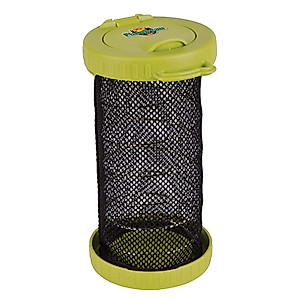Flambeau Outdoors 6057BC Cricket Storage Puck, Portable Netted Cricket Fishing Bait Storage, Lime Green/Black Net
