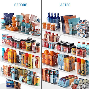 StorageBud Pantry Organization And Storage - Refrigerator Organizer Bins - Stackable Clear Fridge & Freezer Organizer - Great For Pantry, Storage, Fridge, Freezer