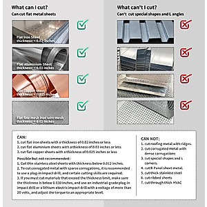 Sheet Metal Cutter Metal Cutter for Drill/Sheet Metal Cutter Drill Attachment Enhanced Model - Specially Reinforced for Cutting Flat Iron, Steel,Copper, Aluminum Sheets 20 Gauge thick and Below