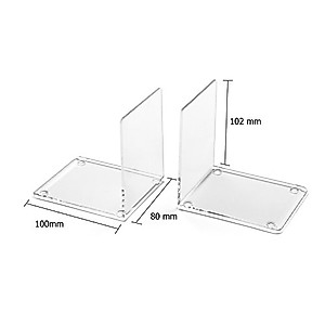 OSCO Clear Acrylic Very Small Bookends, ABE-2