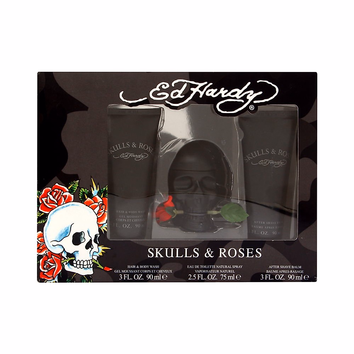 Ed Hardy Skulls and Roses Fragrance Set, 3 Count