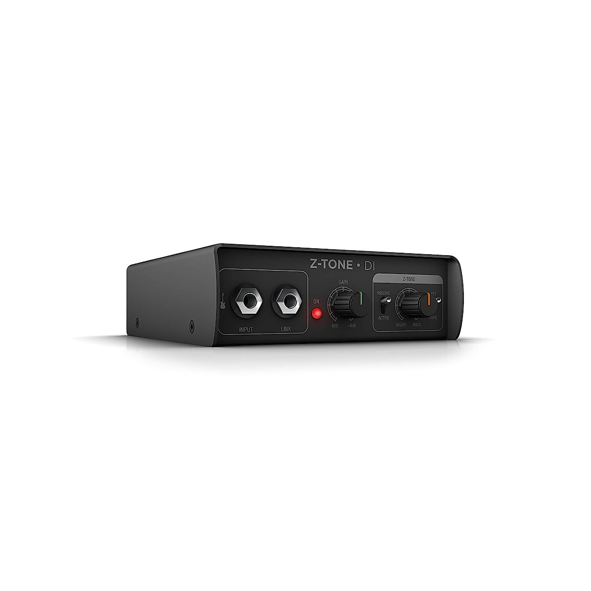 IK Multimedia Z-Tone DI Instrument preamp, Direct Box with Active/Passive Pickups selector, switchable Pure/JFET Channels, and Ground Lift for use as a reamp Box