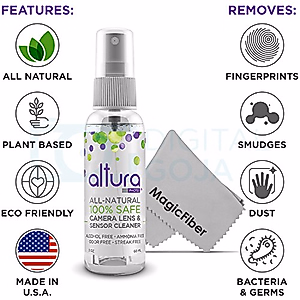 Altura Photo Professional Camera Cleaning Kit for DSLR & Mirrorless Cameras and Sensitive Electronics Bundle - Camera Accessories Kit with Altura Photo 2oz All Natural Cleaning Solution