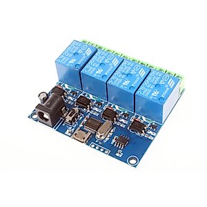 NOYITO 4-Channel Micro USB Relay Module USB Smart Control Switch USB Intelligent Control Switch