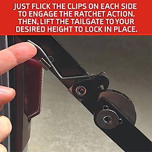 TrendsAuto Gate King Tailgate Adjuster for 2003-2018 Ram 1500 2500 3500 | Replaces Truck Tailgate Cable or Tailgate Assist, Secures Loose Items | Includes Decal | 490318