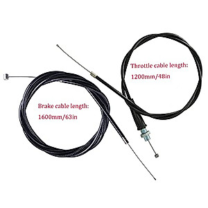 Left Right Handle &Left Brake Lever &Brake Cable &Throttle Cable And Throttle Clamp Cable Brake Lever Kit Fit For Pit Dirt Motor Bike Mini Bike XR100 CRF70 CRF80 - Mb165 Mb200 196cc 200cc 5.5hp 6.5hp