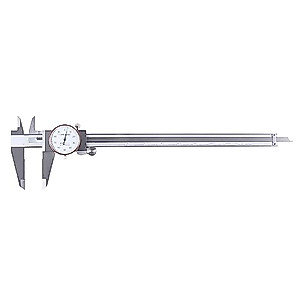 Accusize Industrial Tools 0-12 inch by 0.001 inch Precision Dial Caliper, Stainless Steel, in Fitted Box, P920-S212