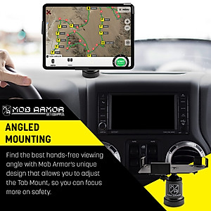 Mob Armor Tab Mount Maxx Magnetic Tablet Mount - Universal Tablet Holder with Magnetic Base for 7"-13" Tablets - Includes Adhesive Mounting Disc - Ideal for Trucks, Cars and More - Console Accessories