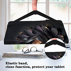 VODEFOX Case for Samsung Galaxy Tab A7 Lite 8.7 inch 2021 Case SM-T220 / T225 Premium PU Leather Folio Stand Flip Cover with Card Slot Pen Holder for Galaxy Tab A7 Lite Tablet - Purple Lotus