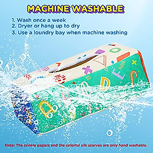 URMYWO Baby Toys 6 to 12 Months, Toys for 1 years old, Baby Tissue Box Toy, Sensory Toys for 0-6-12-18 Months Infant Newborn Toddlers, Baby Soft Crinkle Toys, Early Learning Toys Boys Girls Baby Gifts