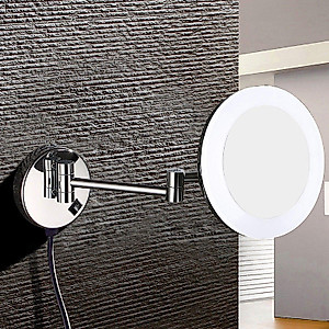 FQYYDD Illuminated Makeup Mirror Wall Hanging Bright Light Makeup Mirror With Led Lights And Zoomed In