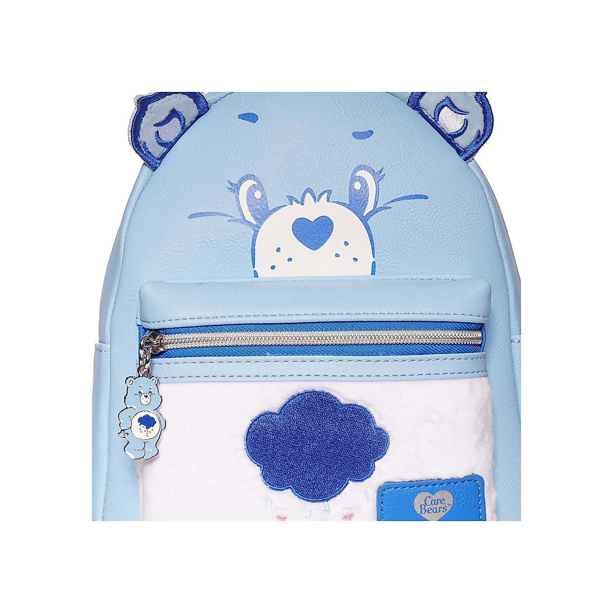 Care Bears Grumpy Bear Flocked Mini-Backpack - Entertainment Earth Exclusive