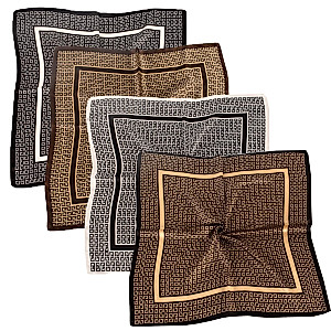 FYLuoke 4 Pcs Satin Head Scarf Hair Scarf Silk Bandana Silk Head Scarf 27.5 Inchs Neck Scarf for Women Girls (Set C)