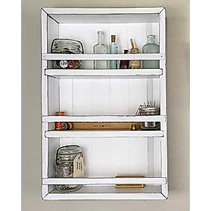 Mansfield Cabinet No. 102 - Solid Wood Spice Rack Cabinet White/White
