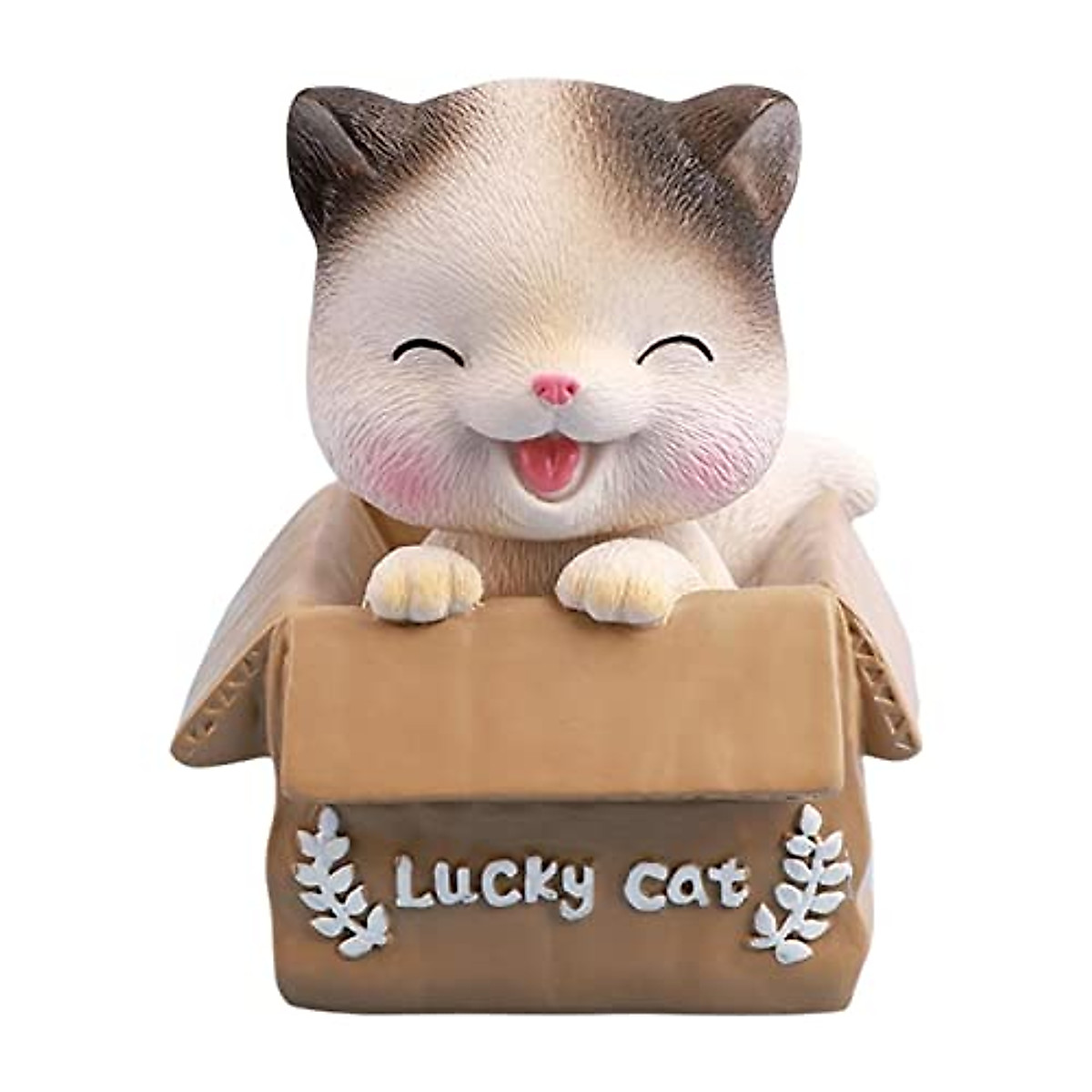 ADJ Bobbleheads for Car Dashboard, Lucky Cat Dashboard Car Ornaments Bobble Head Cat Pet Toy, Shaking Head Cat Decor for Car Interior, Automotive Dashboard Home Desktop Decoration