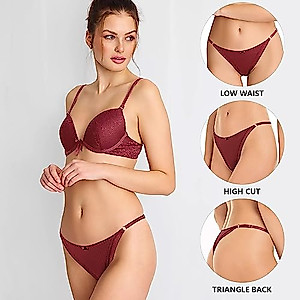 Aijolen Adjustable G-string Thong for Women Cotton Stretch Underwear T-Back Lace Panties Low Waist Tangas Sexy S-XL